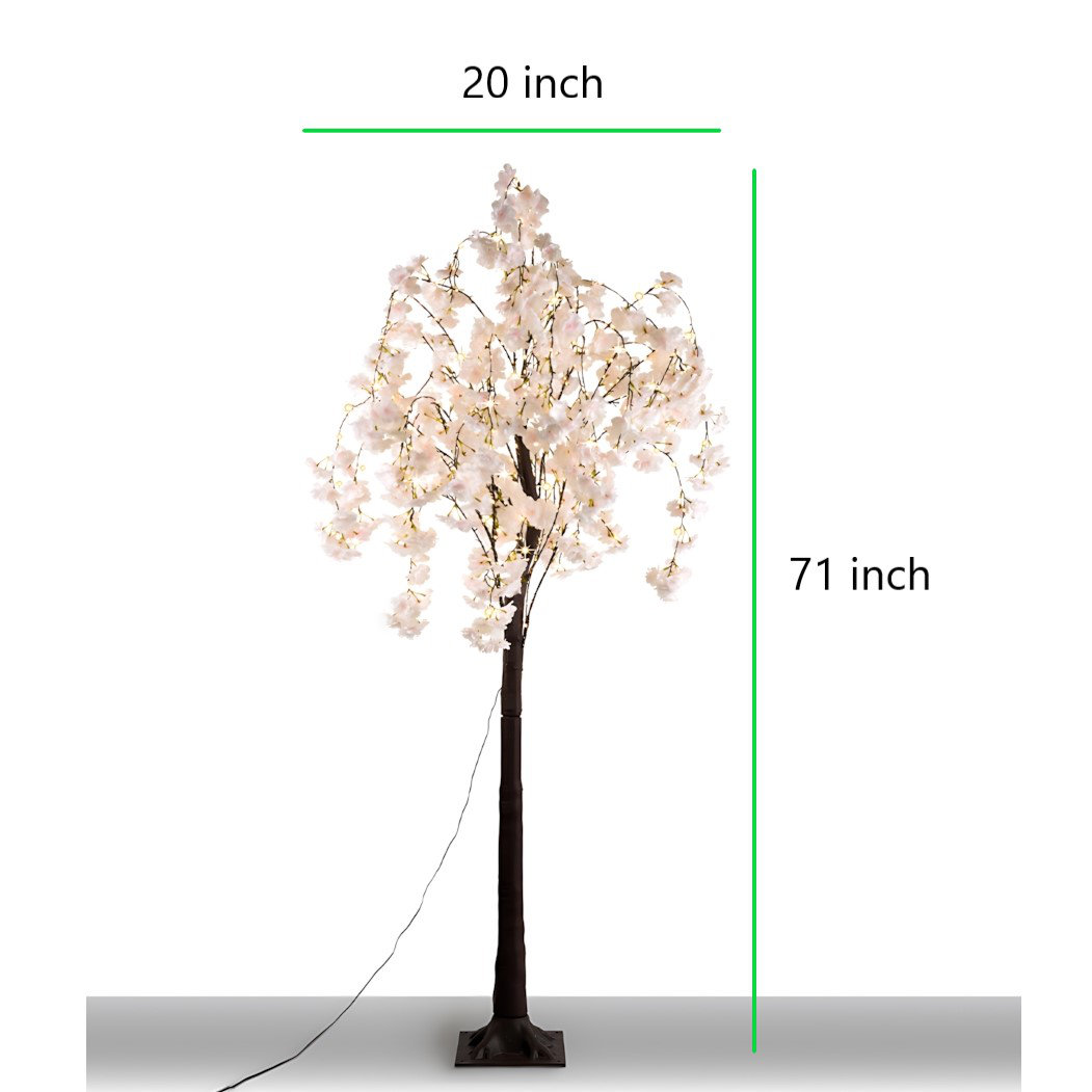 Primrue 6FT Artificial Cherry Blossom Tree LED Floor Lamp, 71" Lighted Cherry Tree & Reviews ...